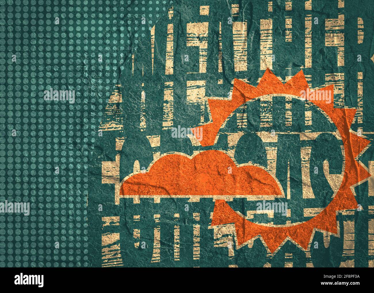 An illustration of a weather forecast brochure or report template ...