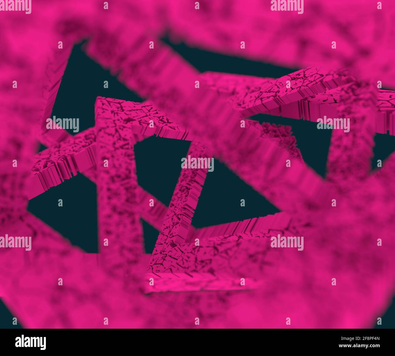 Geometry composition from cracked square frames. Abstract background ...