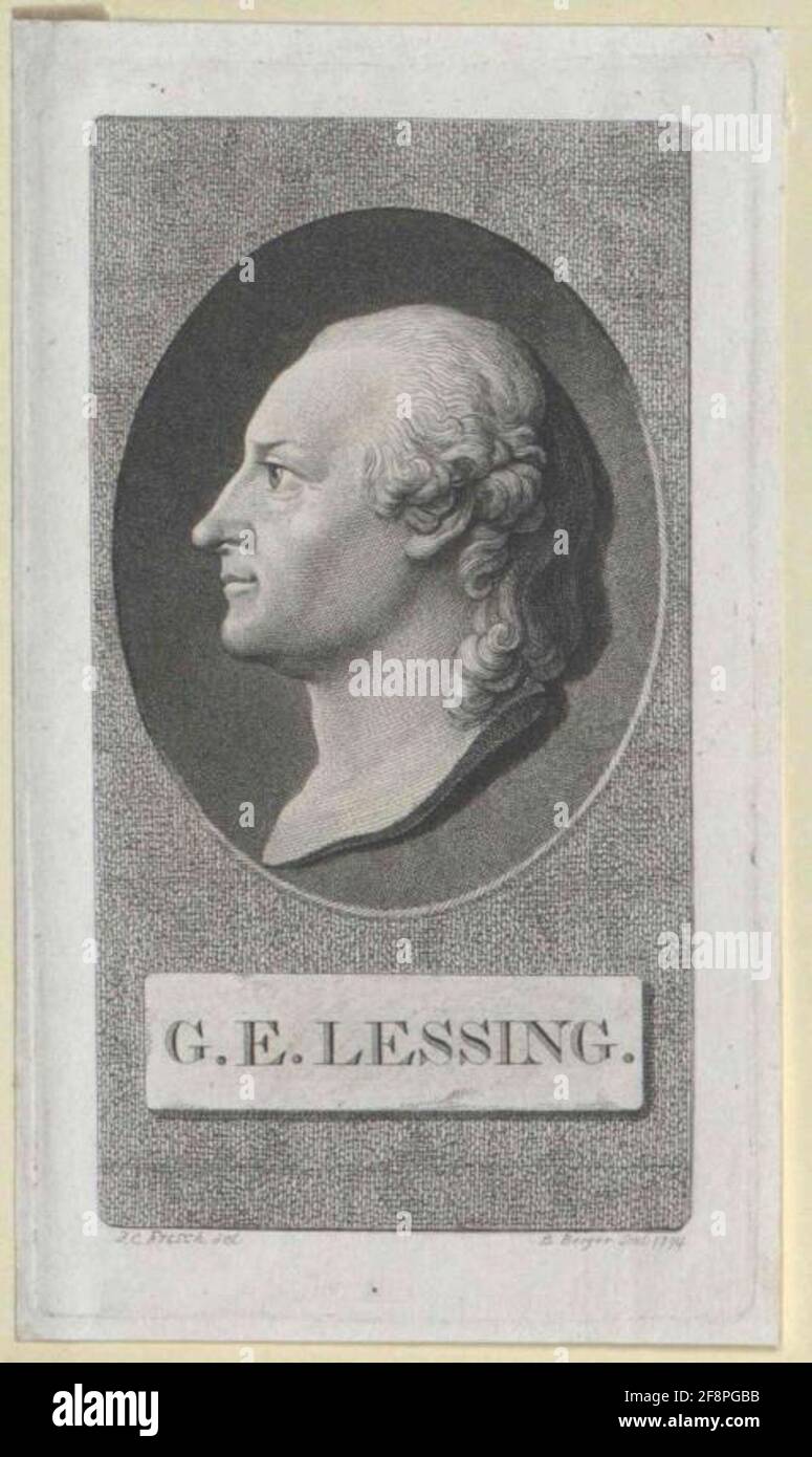 Lessing, Gotthold Ephraim Draftsman: Fresh, Johann Christophstecher ...