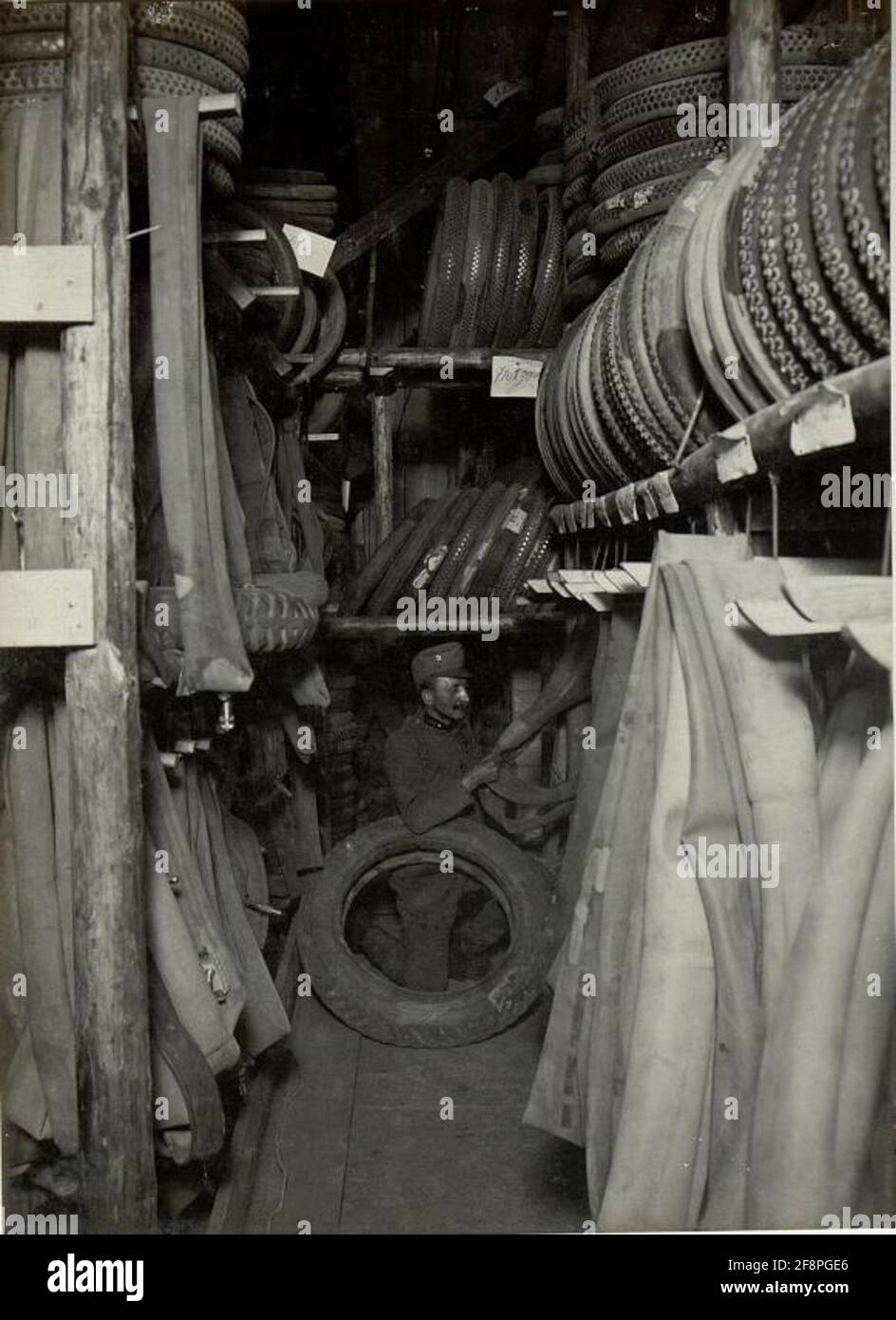 K.u.k. Automotive workshop in the cellulose factory Villach Stock Photo ...