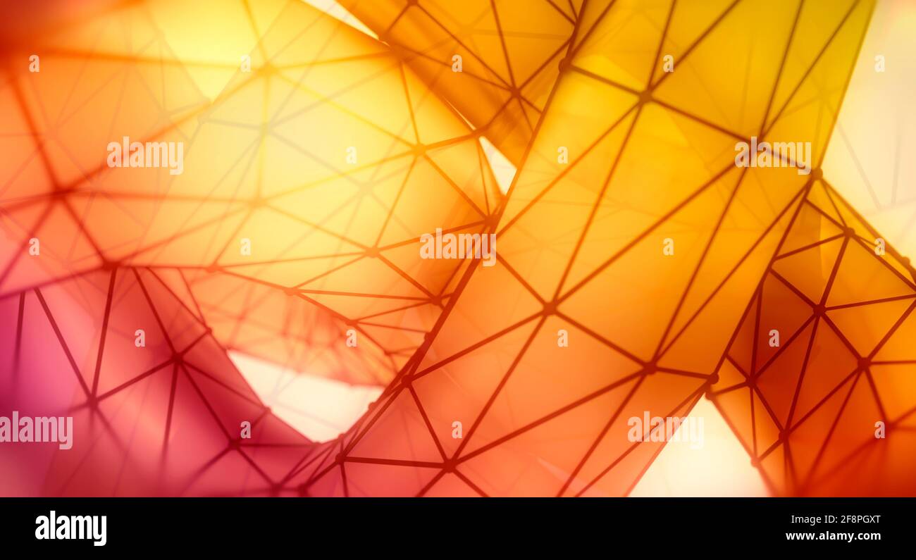 Abstract geometric shape. Twisted tube textured by lines. 3D rendering ...