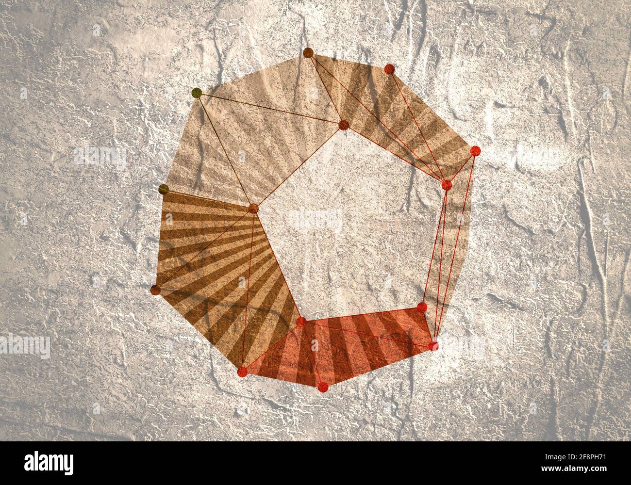 Dodecahedron icon on white background. Platonic solid design. Connected ...