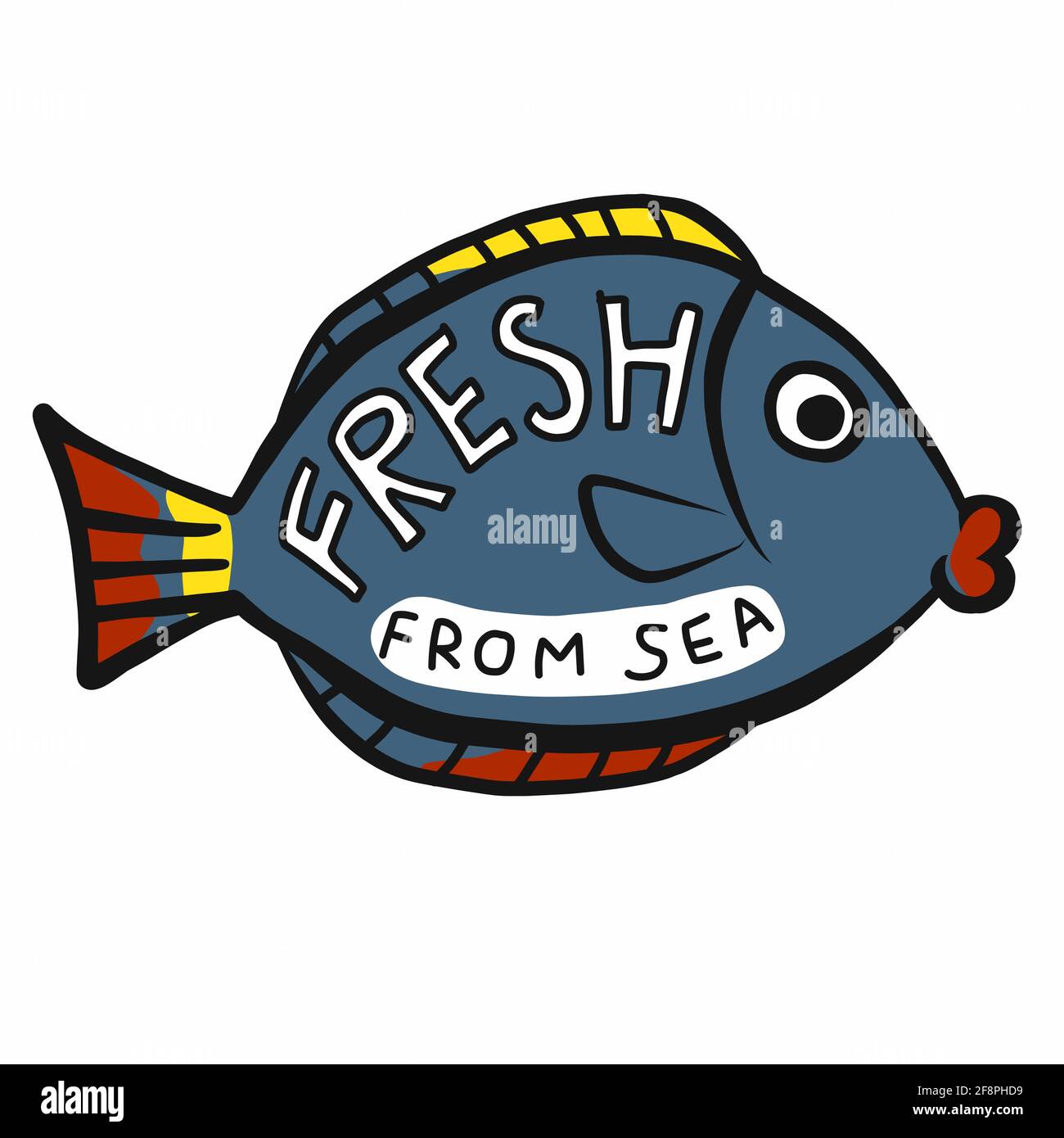 Fish from sea cartoon logo vector illustration Stock Vector Image & Art ...