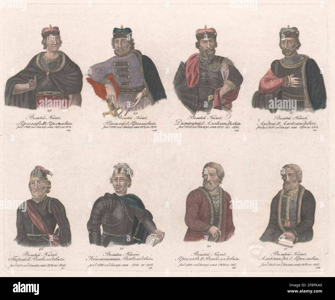 Group picture Eight Russian rulers Stock Photo - Alamy