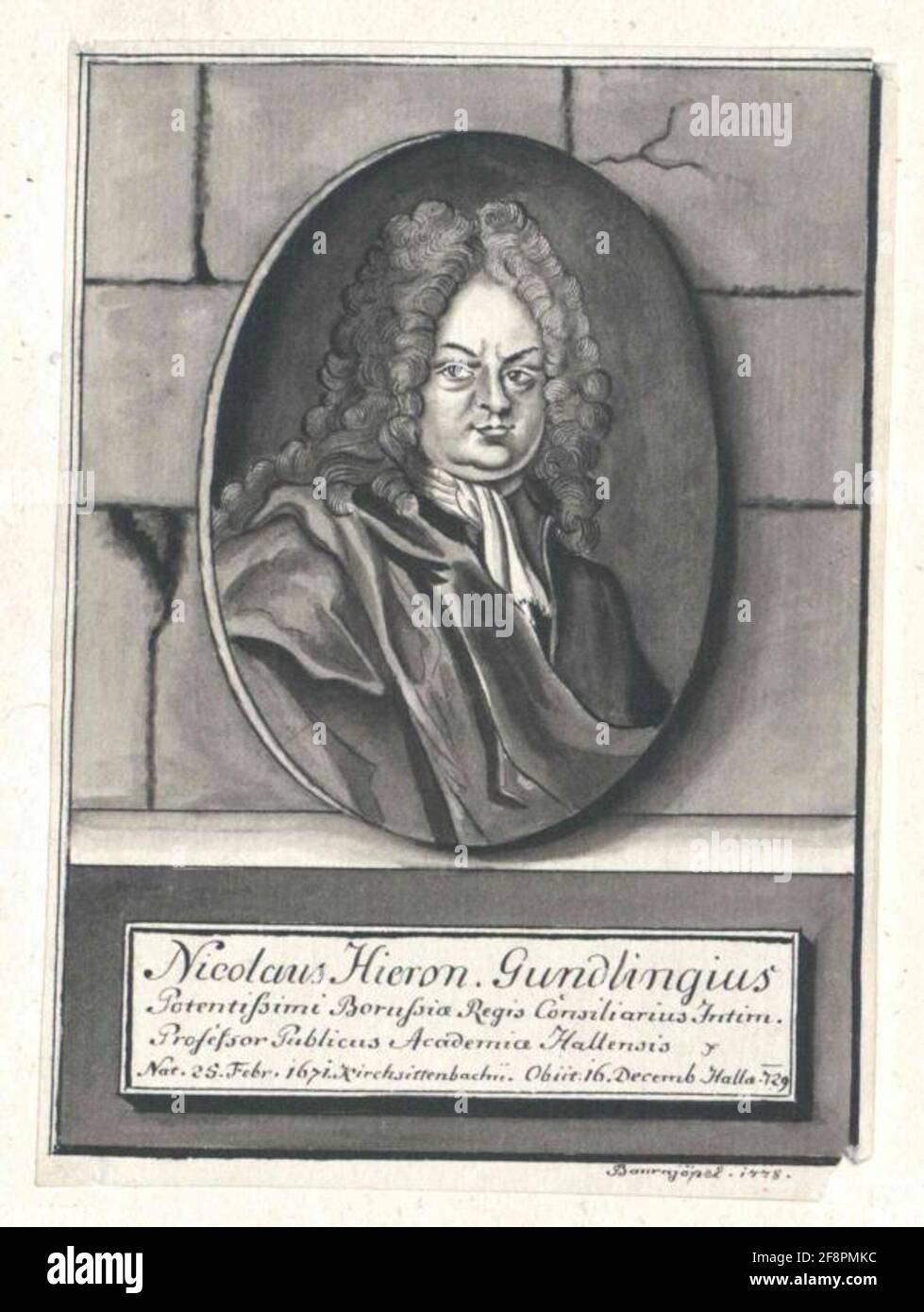 Gundling, Nicolaus Hieronymus Stock Photo - Alamy