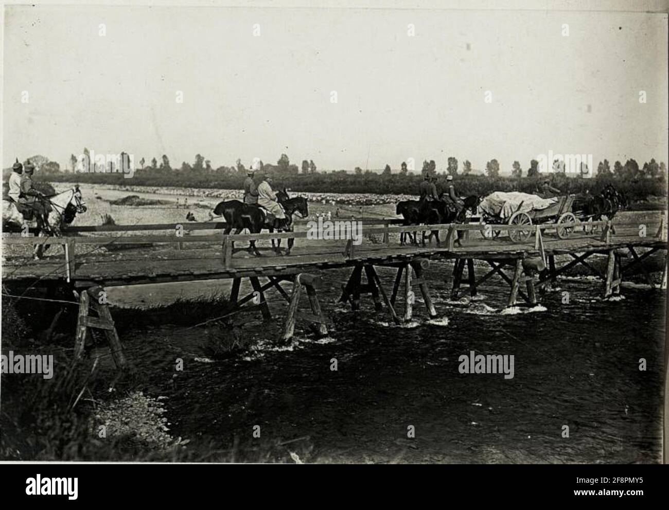 Volatile column bridge at Stryj Stock Photo - Alamy