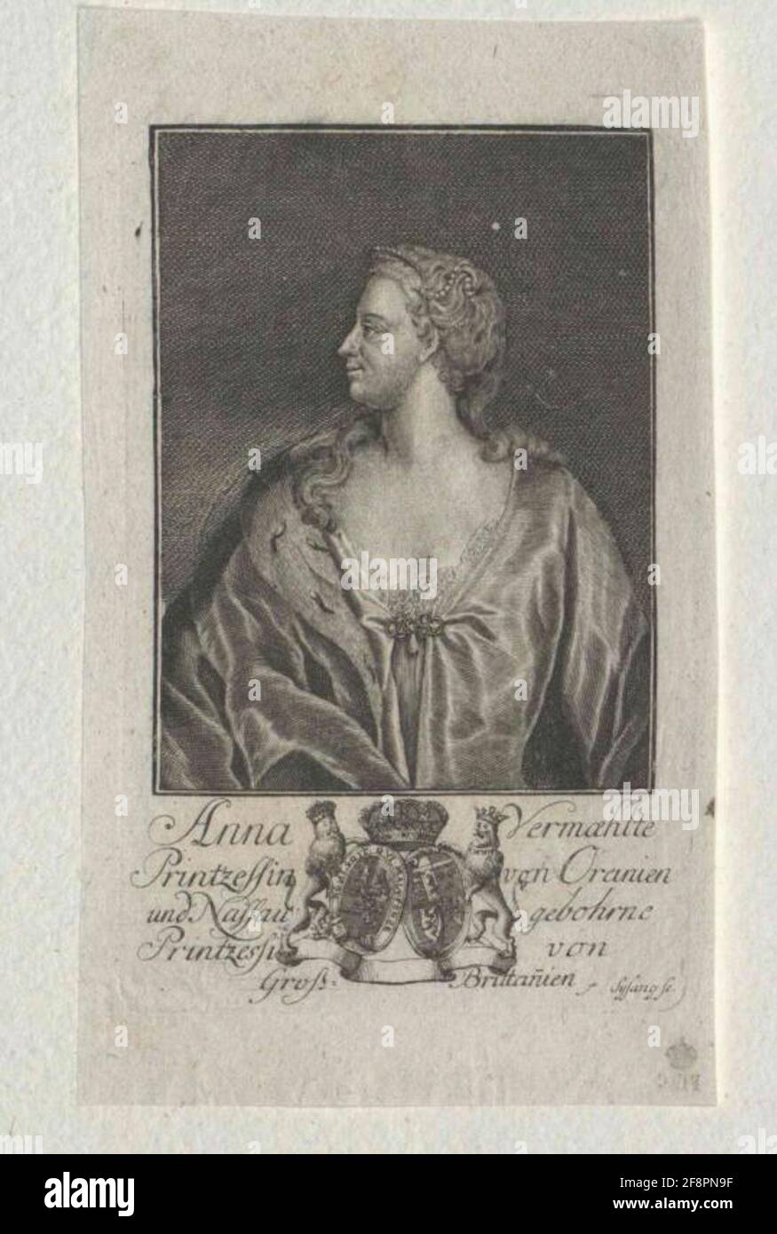 Anna, Princess of England Stecher: Sysang, Johann Christoph Stock Photo ...
