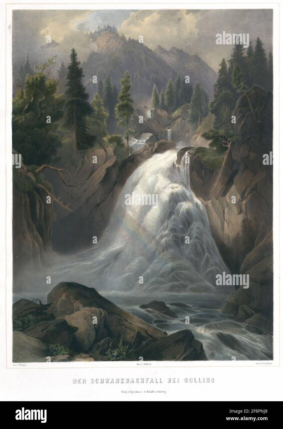 The Schwarzbachfall at Golling Stock Photo - Alamy