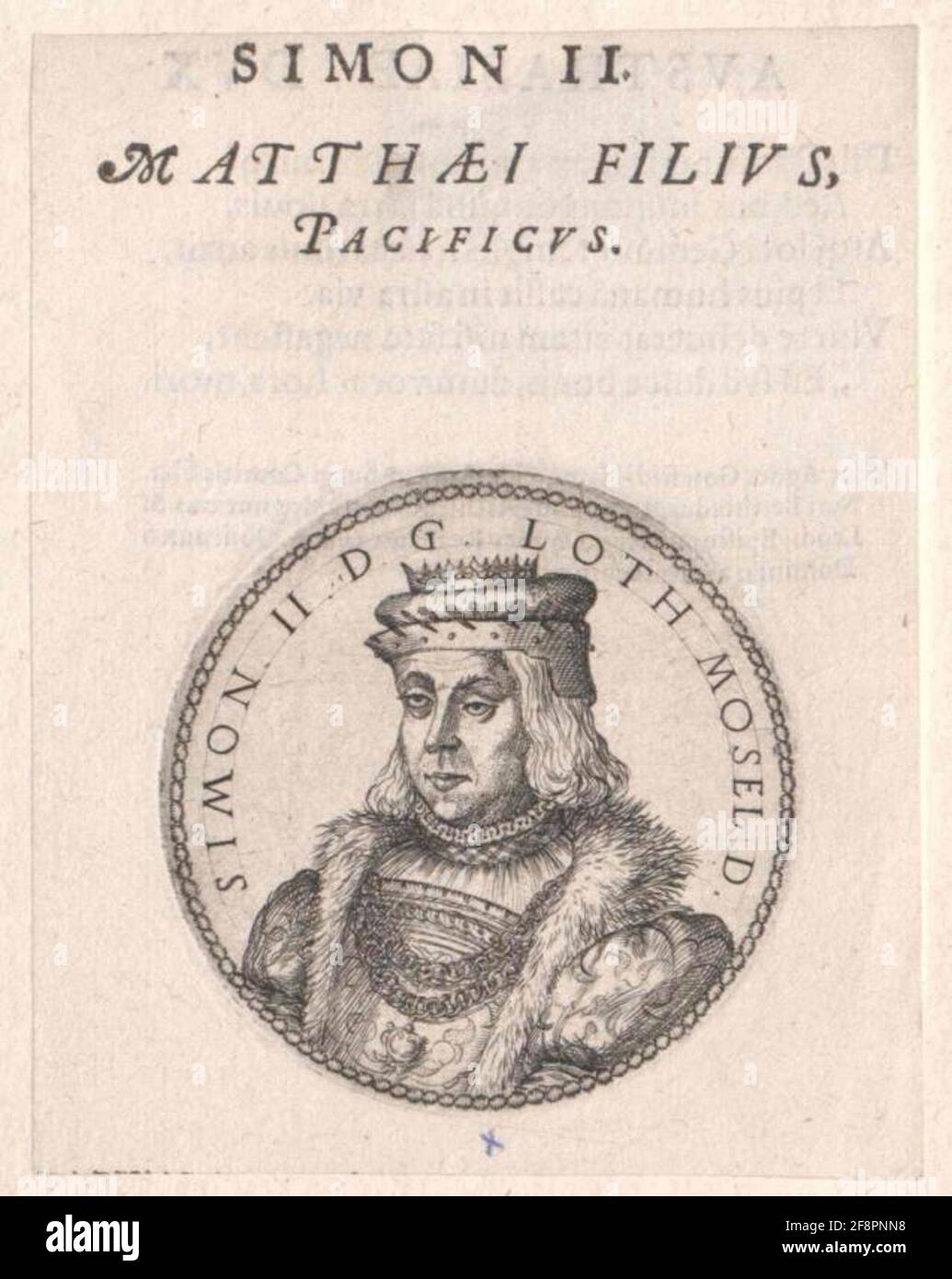 Simon II, Duke of Lorraine Stock Photo - Alamy