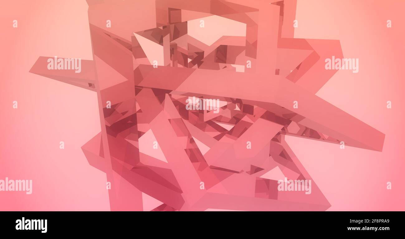 Chaotic geometry shapes. Abstract background. 3d rendering Stock Photo ...