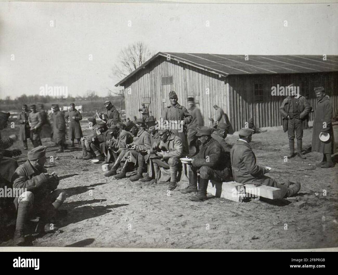 Illustration of prisoners and also returning from captivity soldiers at ...
