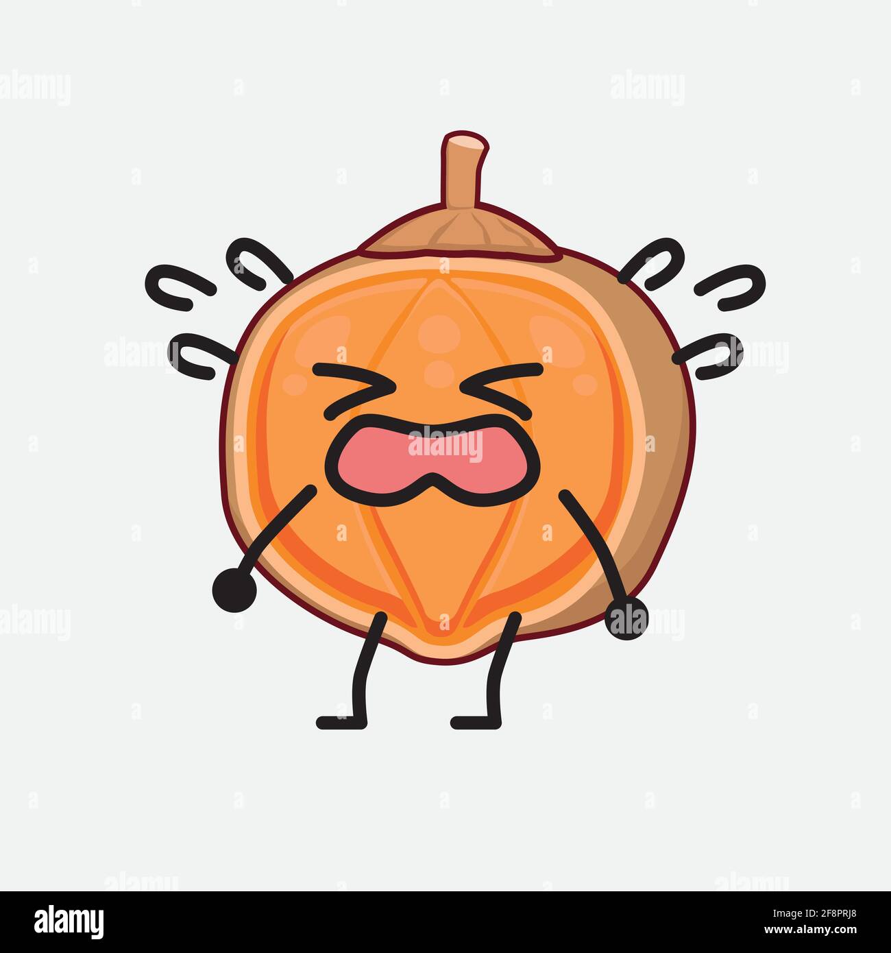 Vector Illustration of Quararibia Cordata Fruit Character with cute ...