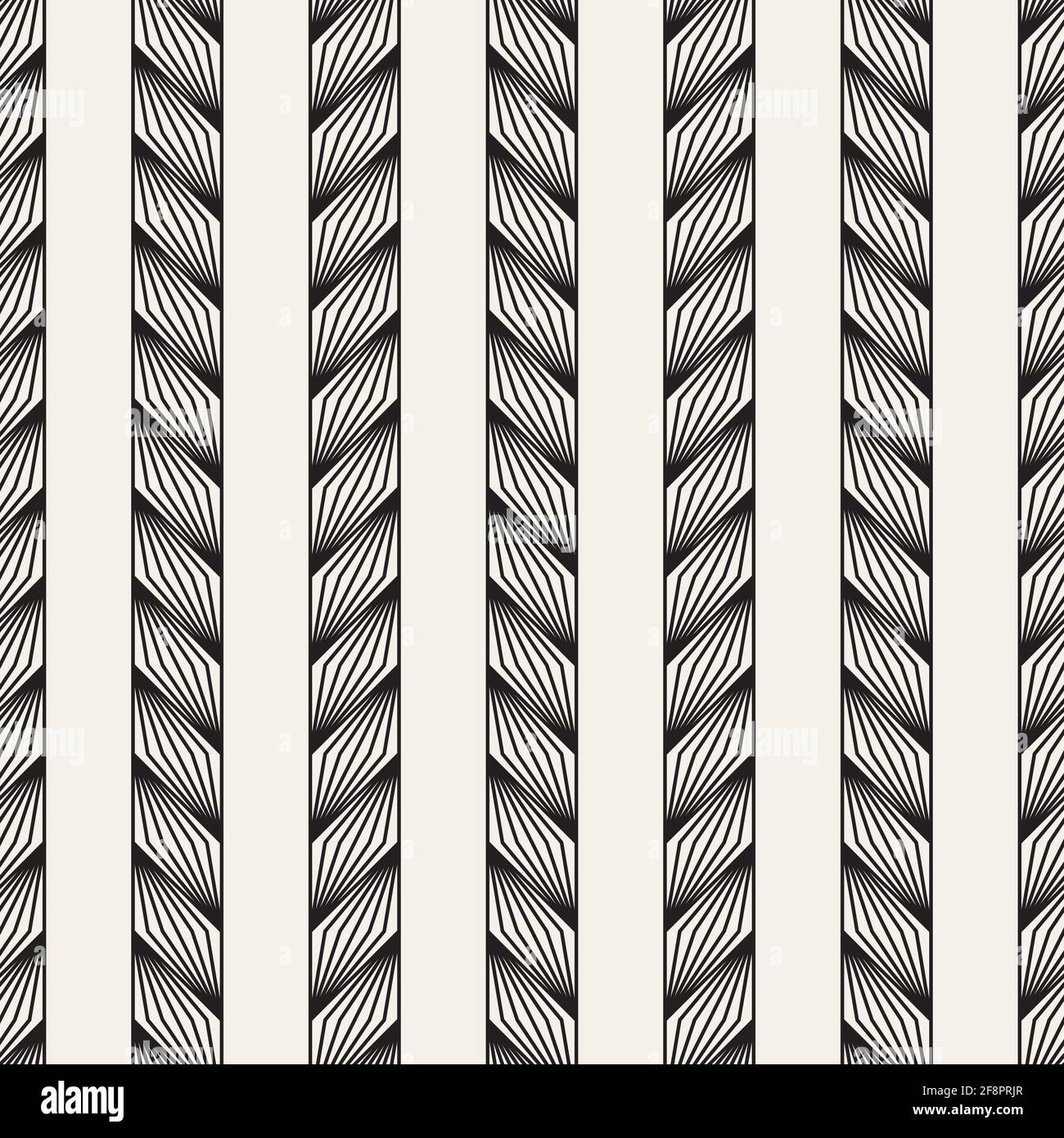 Vector seamless pattern. Modern stylish abstract texture. Repeating geometric tiles from striped ...