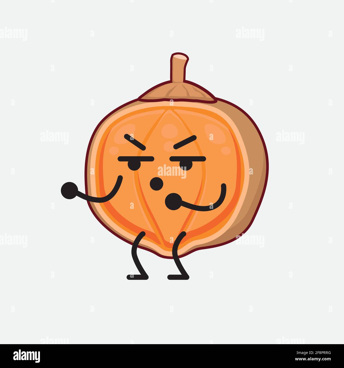 Vector Illustration of Quararibia Cordata Fruit Character with cute ...