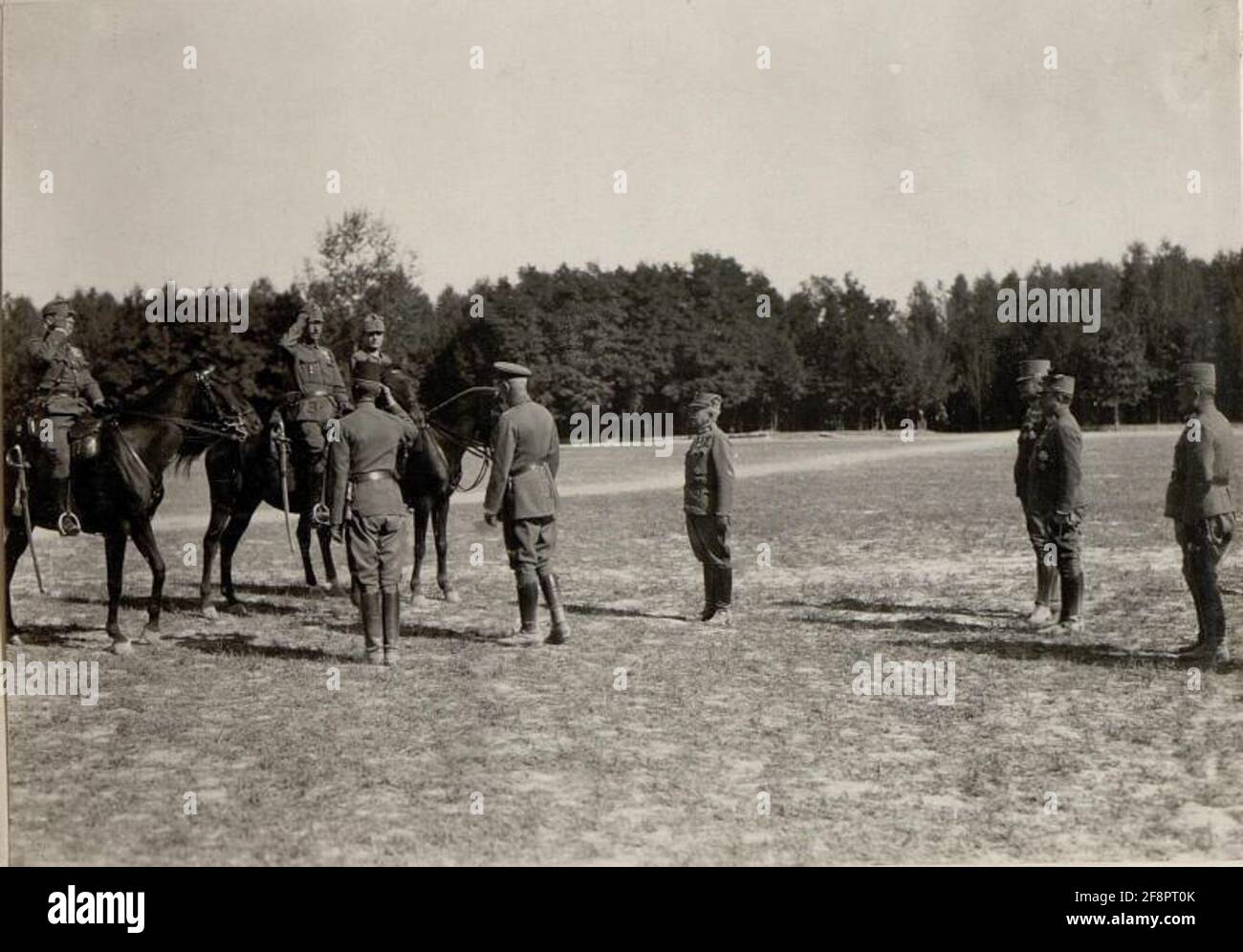 Inspection at K.U.K. Infantry Regiment 88 by headquarters Böhm-Ermoli ...