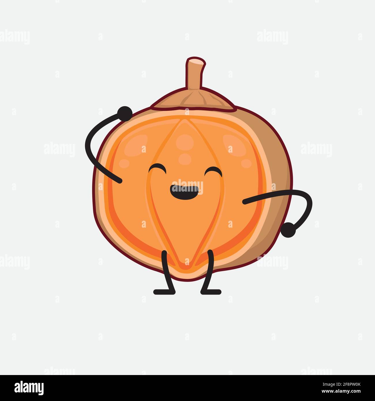 Vector Illustration of Quararibia Cordata Fruit Character with cute ...