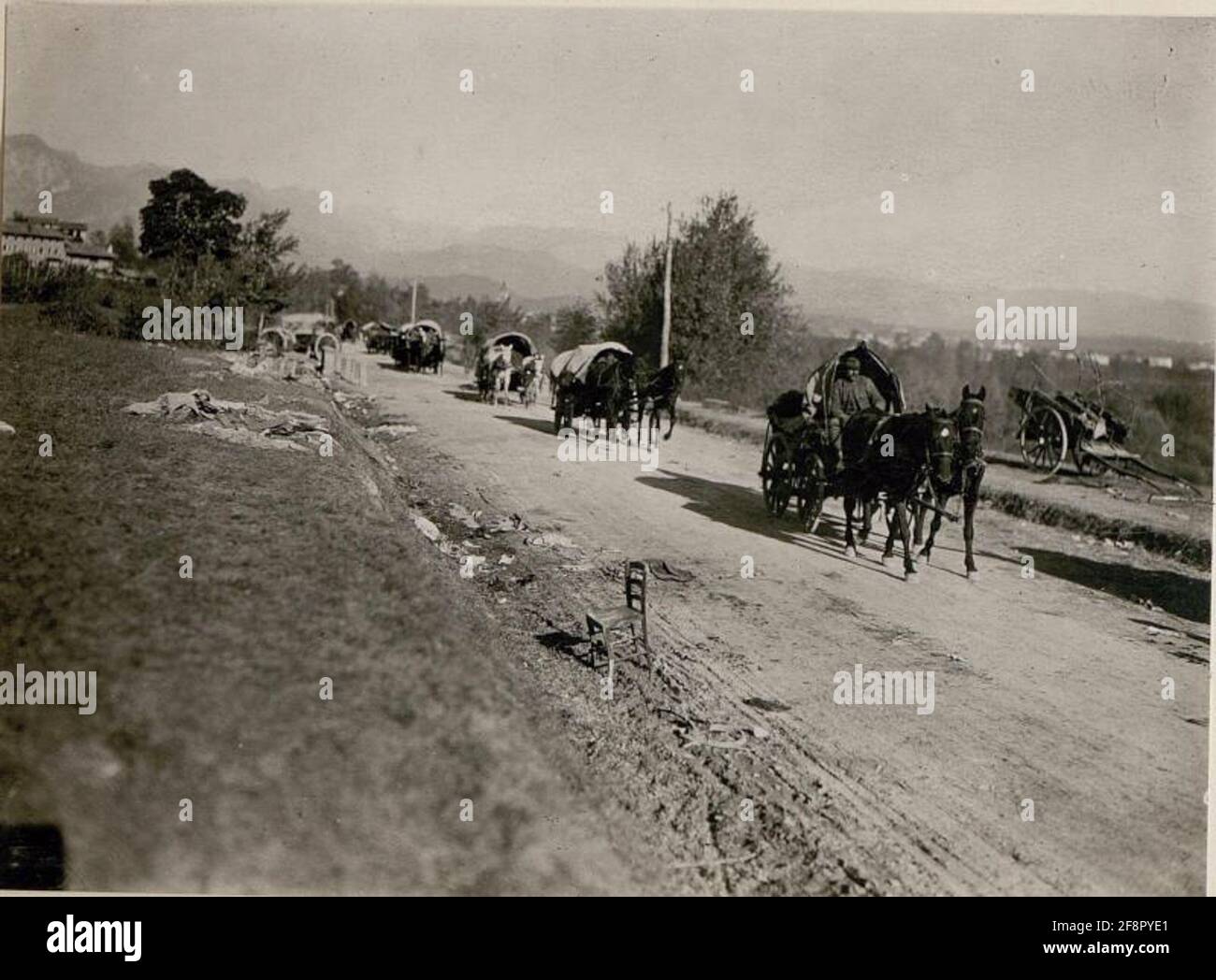 Own train on the street of Majano Stock Photo - Alamy