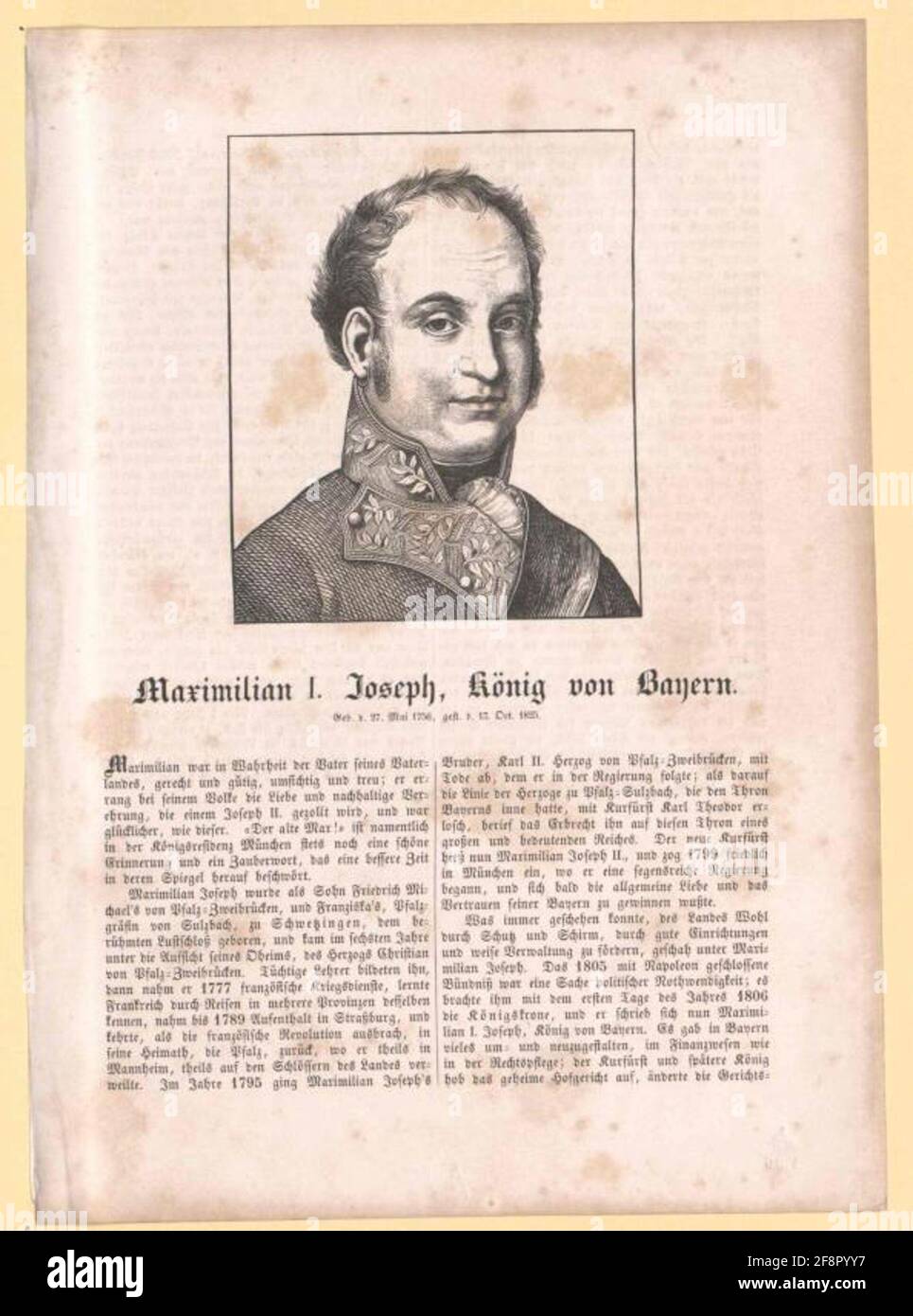 King josef maximilian i hi-res stock photography and images - Alamy