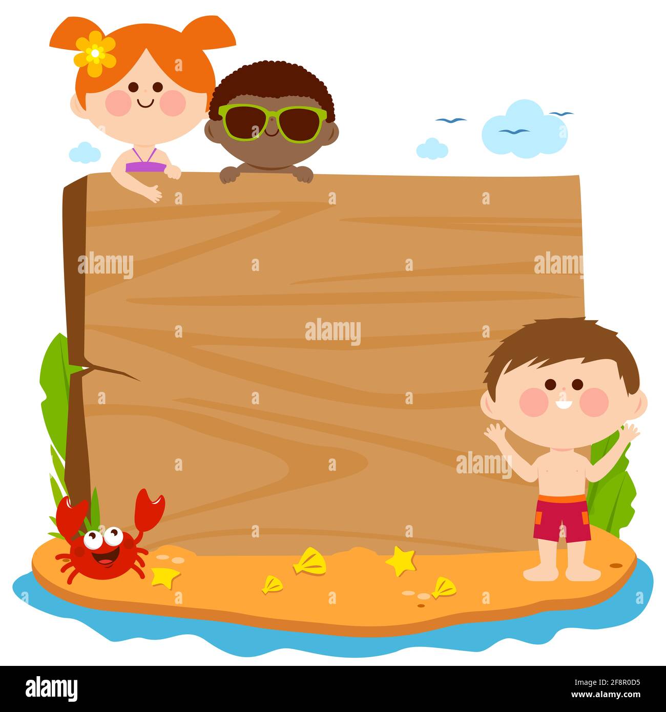 Cartoon summer water vacations hi-res stock photography and images - Alamy