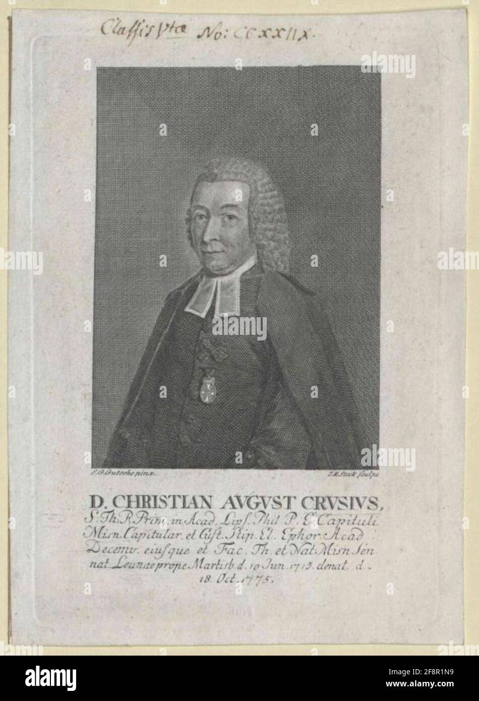 Crusius, Christian August Stock Photo - Alamy