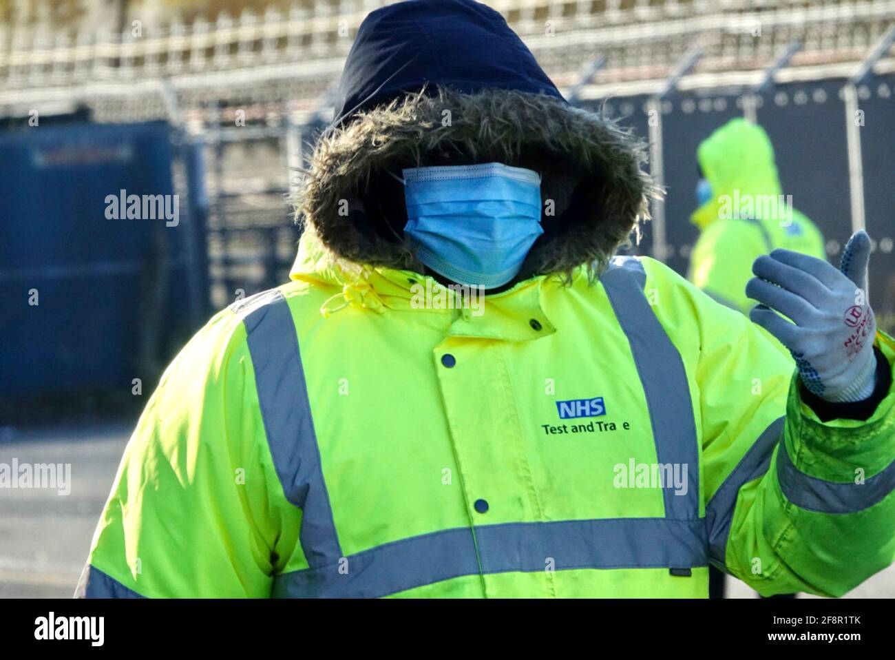London, UK. 15th April 2021. Surge testing for the South African ...