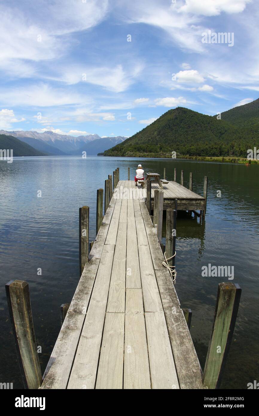 Resting at Lake Rotoroa Stock Photo - Alamy