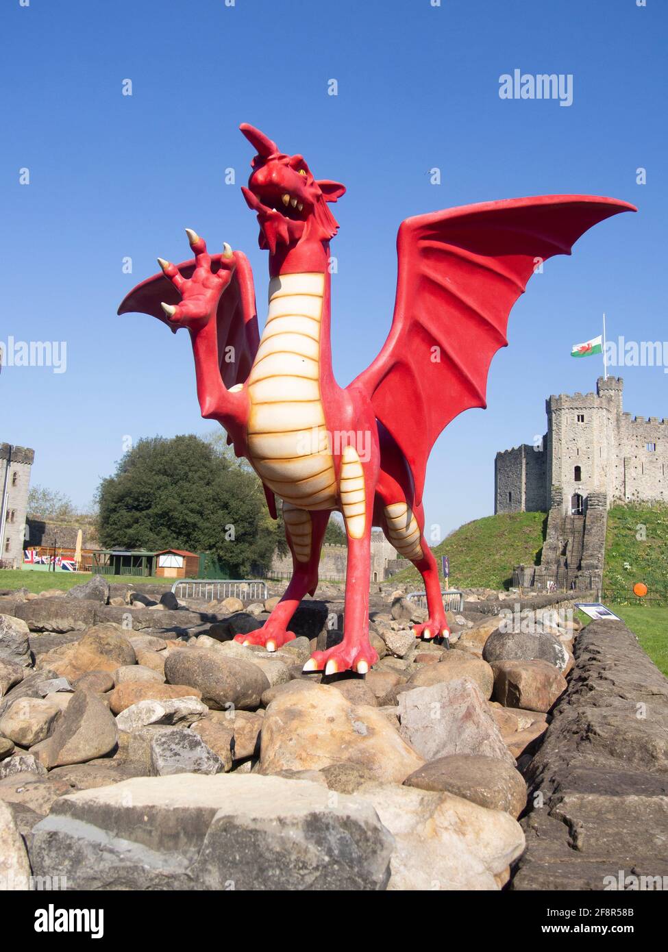 Chinese Red Dragon at Cardiff Castle Stock Photo - Alamy