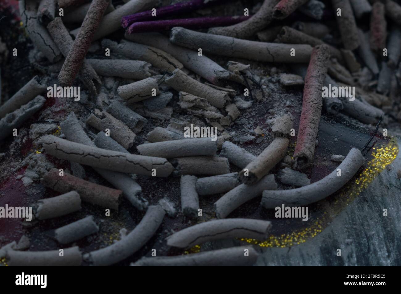 partially burnt incense stick .Close up Stock Photo - Alamy