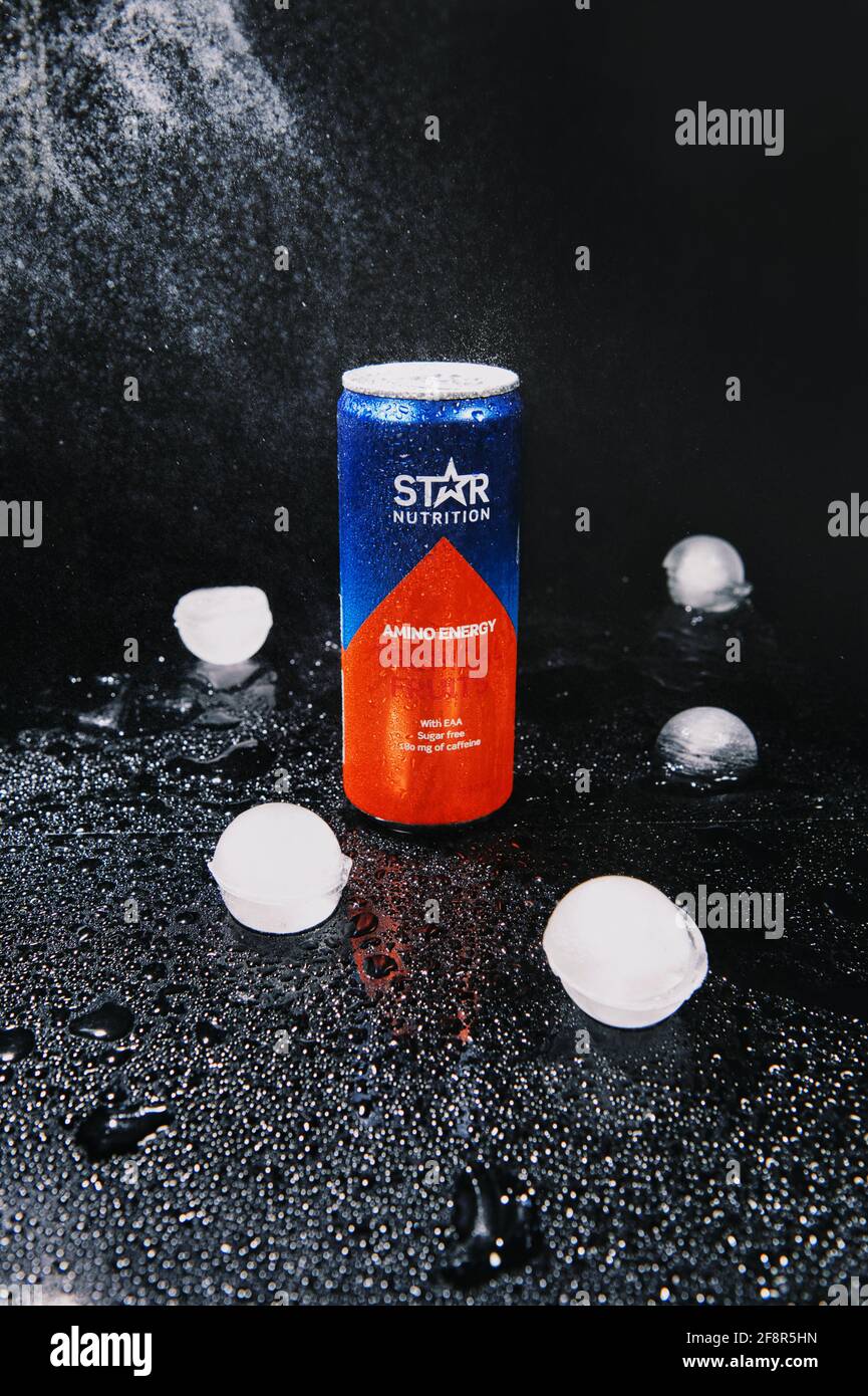drink a cold energy drink and you are on your way Stock Photo - Alamy