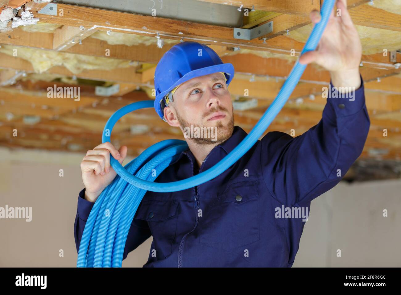 Builder ceiling pipes hi-res stock photography and images - Alamy