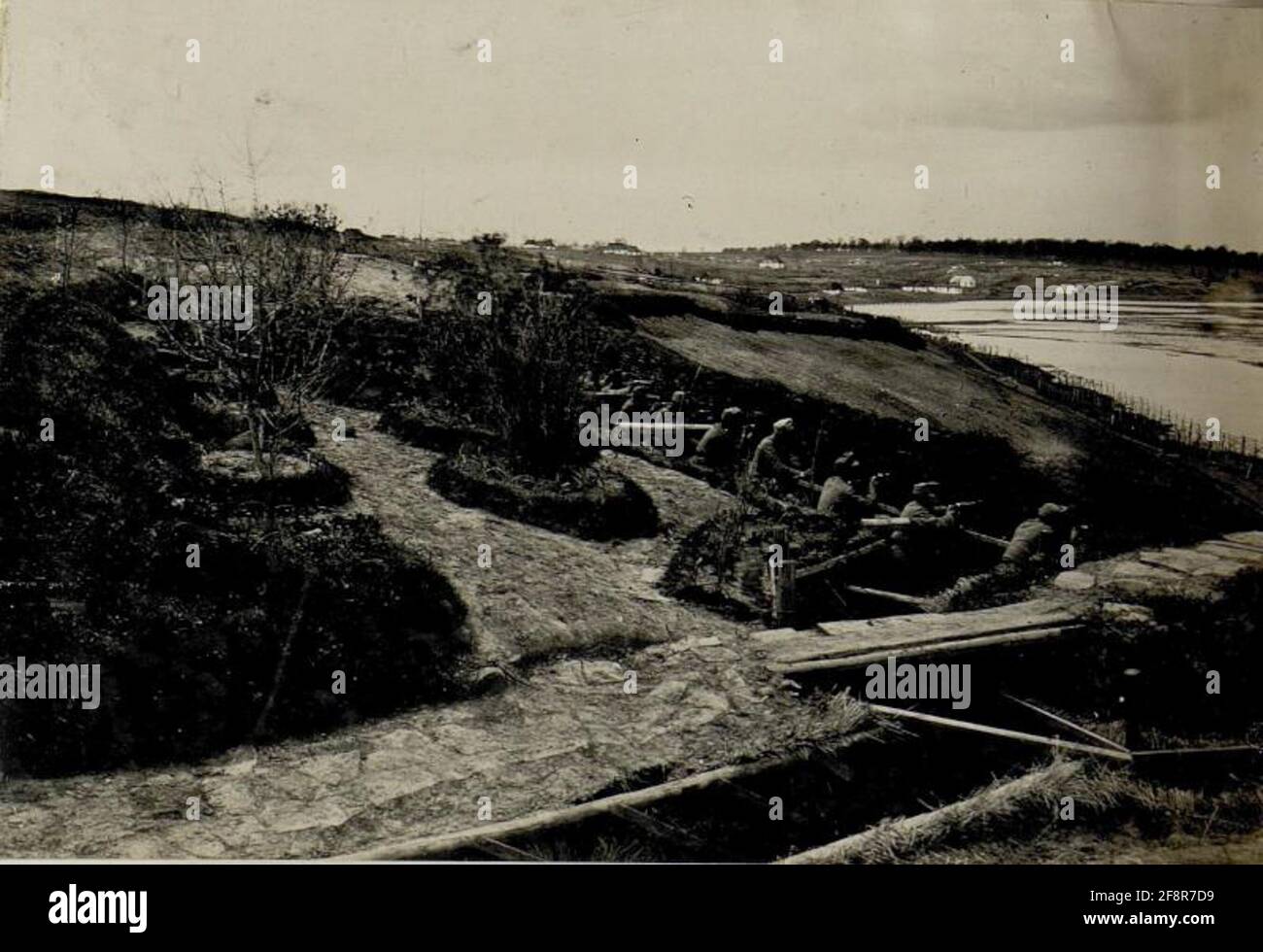 Trenched trench at 310 honved in Sosnow Stock Photo - Alamy