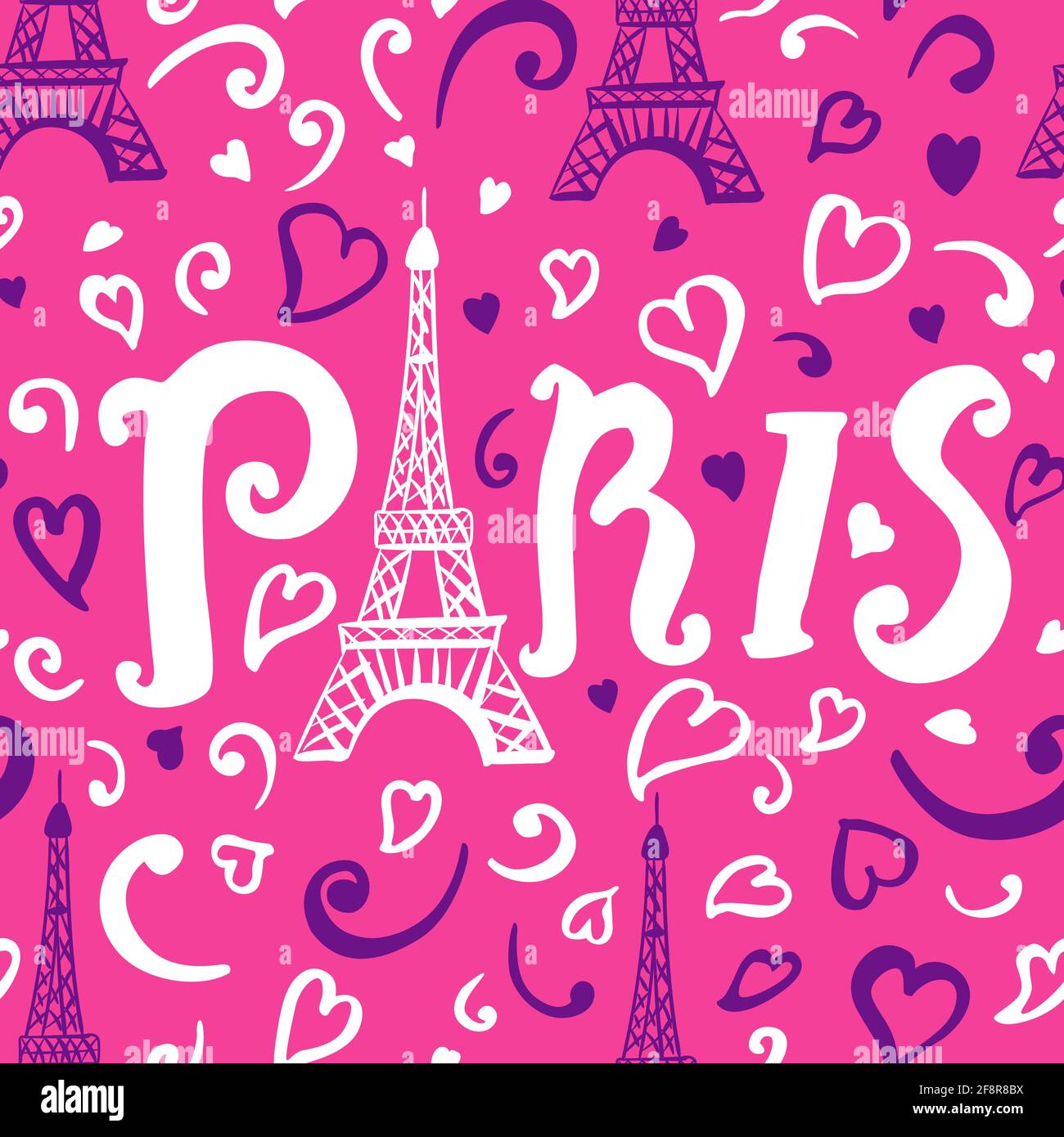 Paris Wallpaper Purple
