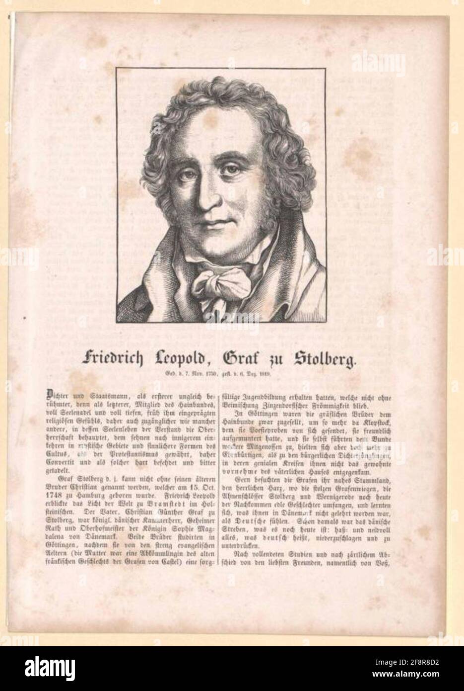 Stolberg-Stolberg, Friedrich Leopold Graf to Eraser: Unknown artist ...