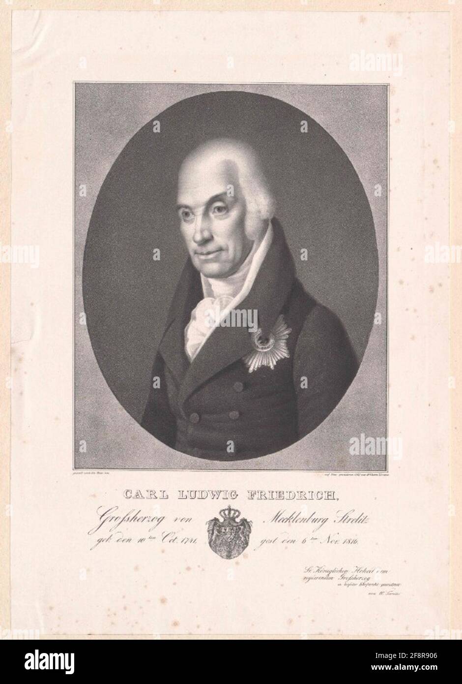 Karl II, Grand Duke of Mecklenburg-Strelitz Stock Photo - Alamy