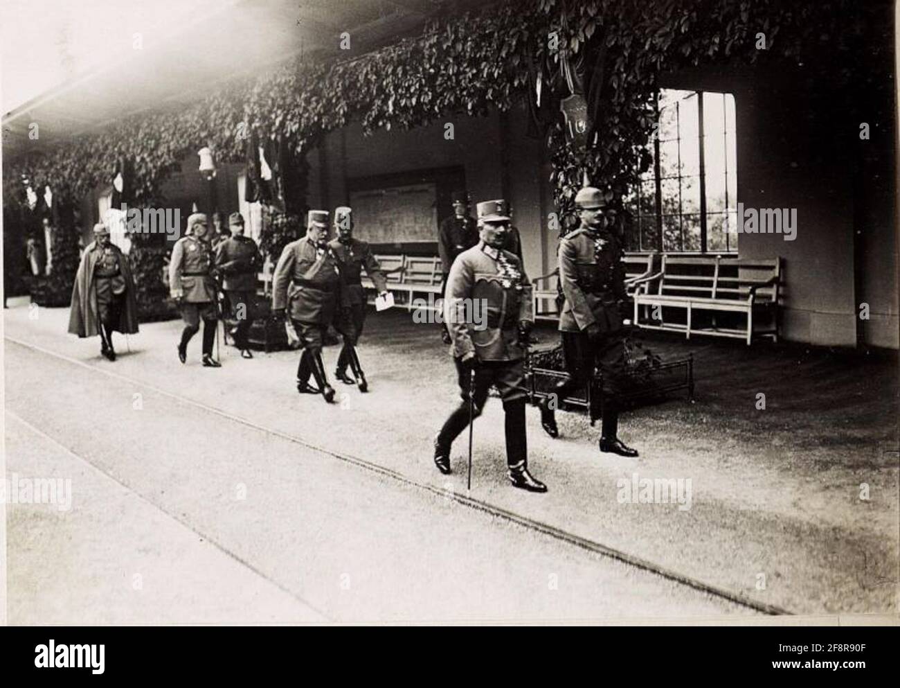 Visit of the German Kaiser pair in Laxenburg Kaiser Karl I carries in ...
