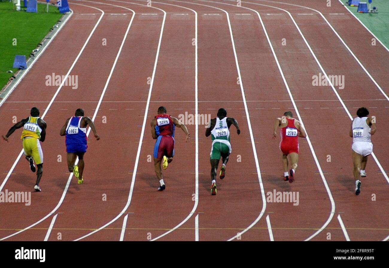 THE OLYMPIC GAMES IN SYDNEY SEPT 2000. 22/9/2000. ATHLETICS 100m HEATS ...