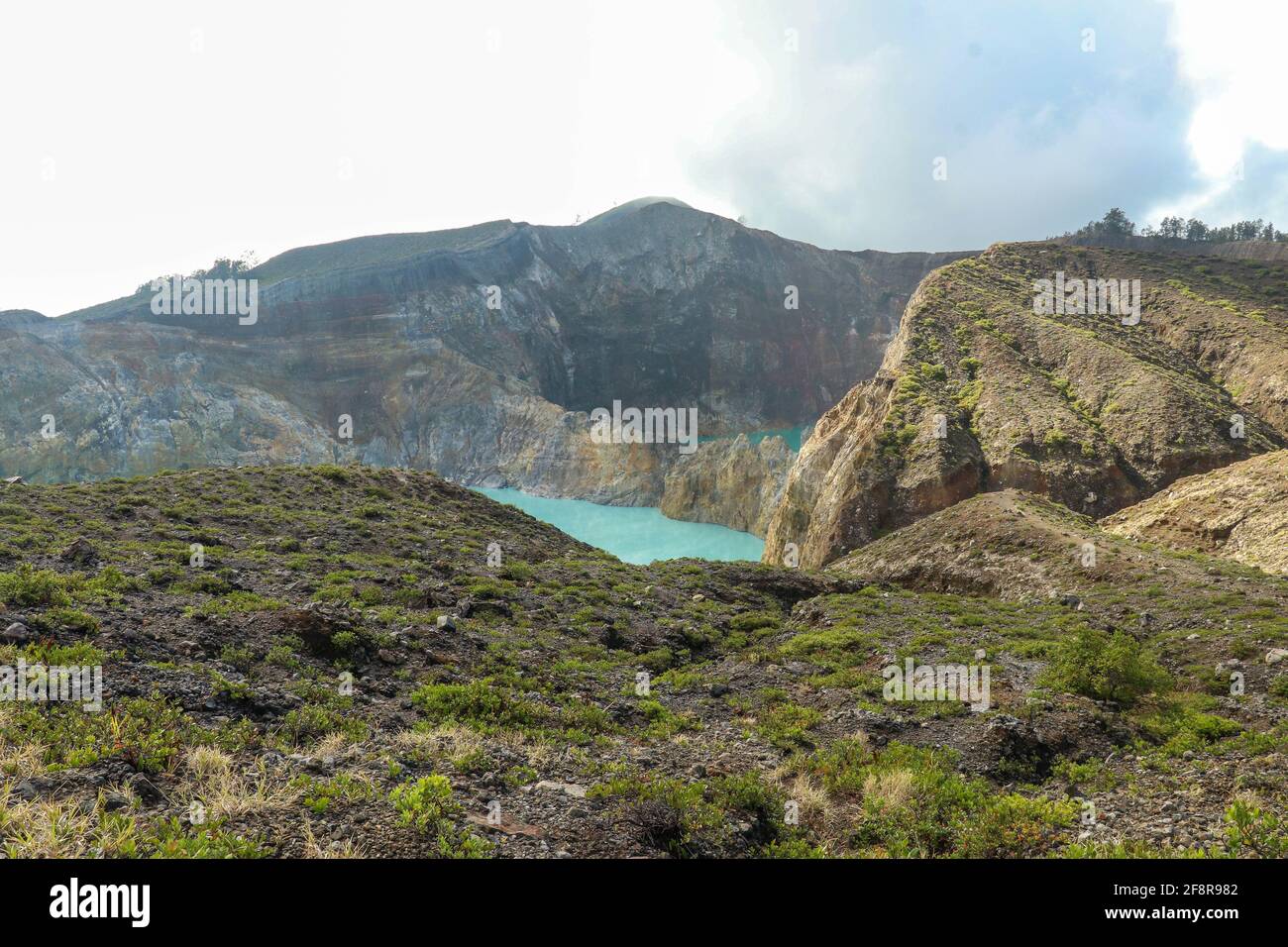 Colourful crater lakes of Kelimutu volcano, Flores Island, Indonesia ...