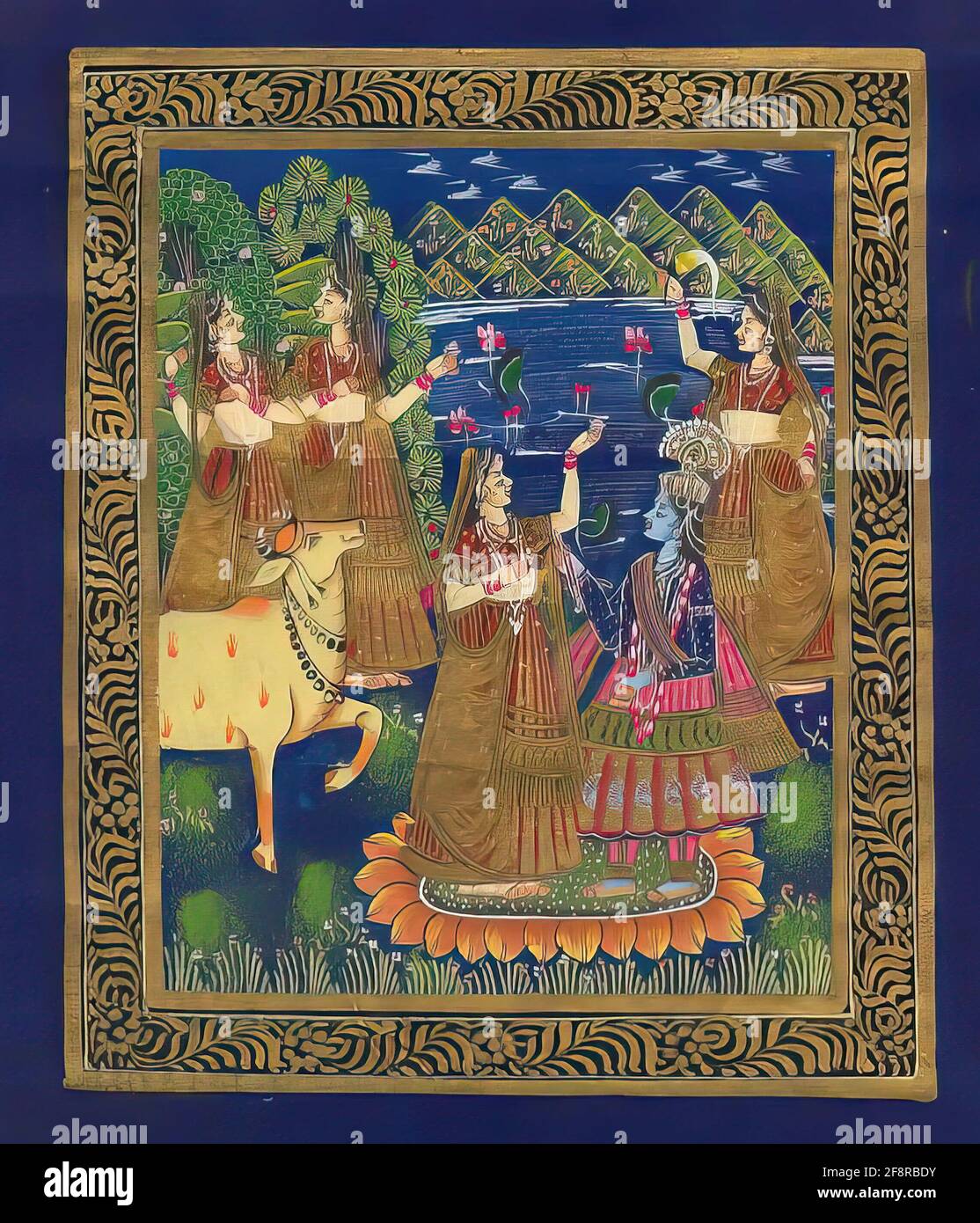 Indian dancing painting hi-res stock photography and images - Alamy