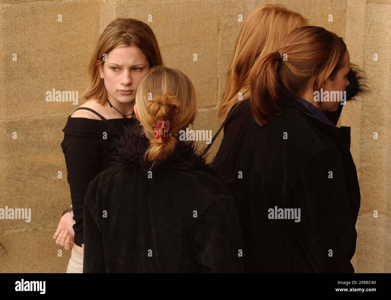 FRIENDS ARRIVE AT THE MEMORIAL SERVICE FOR MILLY DOWLER AT GUILDFORD ...