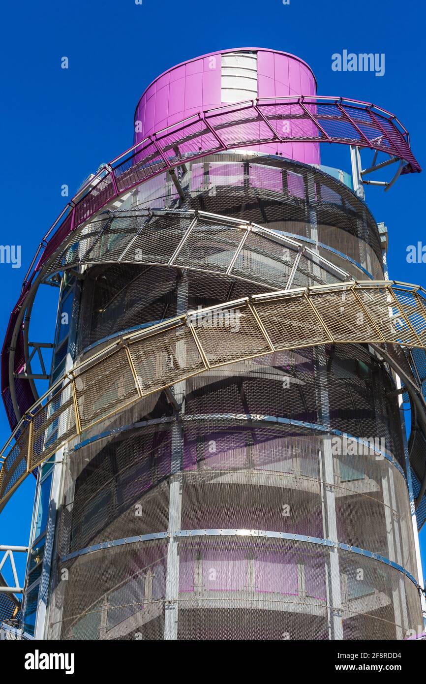 The vertical pier named the Redcar Beacon on Redcar seafront,England,UK ...