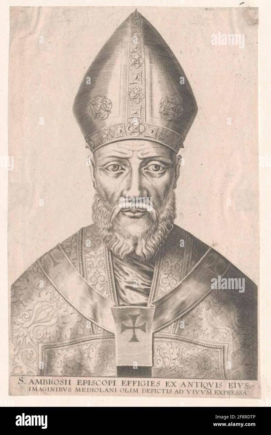 Ambrosius of Milan, saint Stock Photo - Alamy