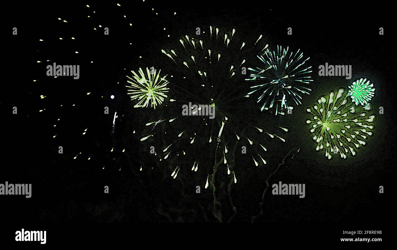 cartoon effect of firework Stock Photo - Alamy