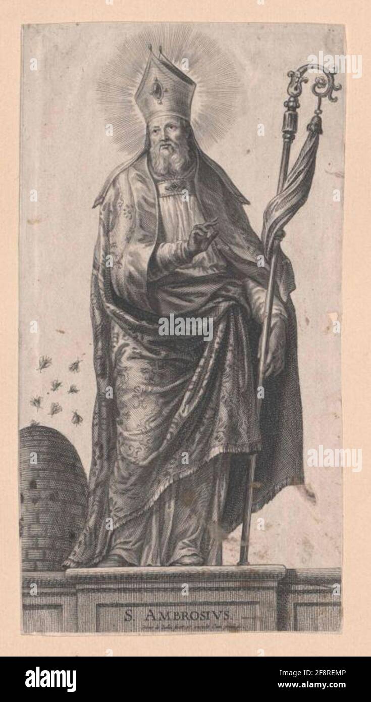 Ambrosius of Milan, saint Stock Photo - Alamy