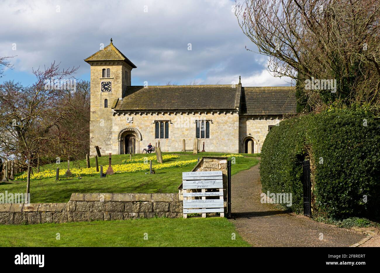 John the Baptist's Church in the village of Healaugh, North Yorkshire ...