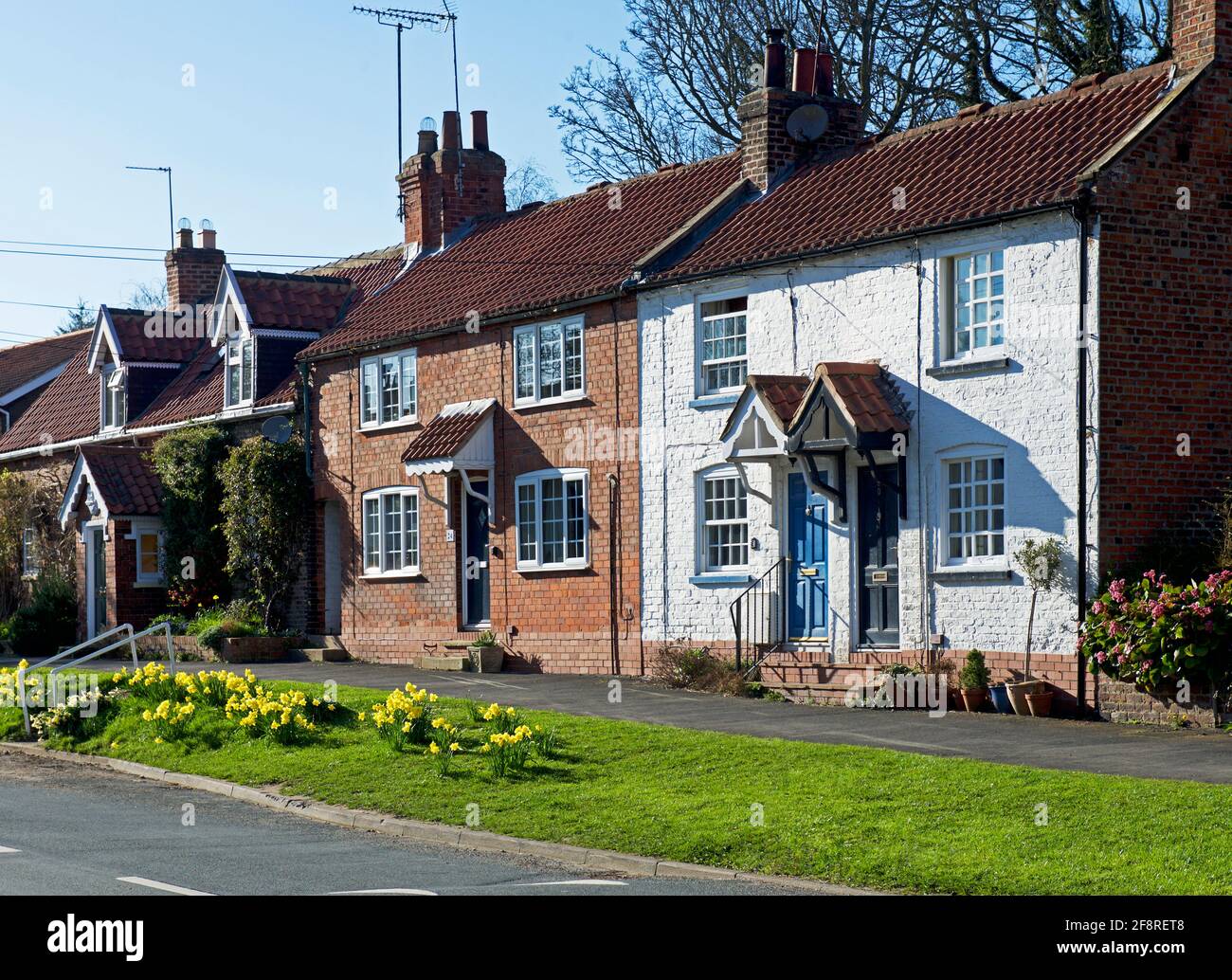 Houses in the village of Walkington, East Yorkshire, England UK Stock ...