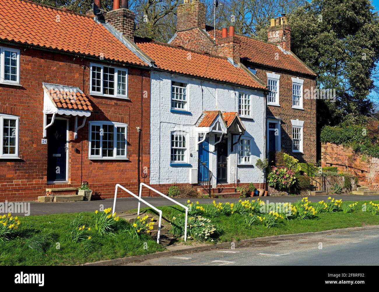 Houses in the village of Walkington, East Yorkshire, England UK Stock ...