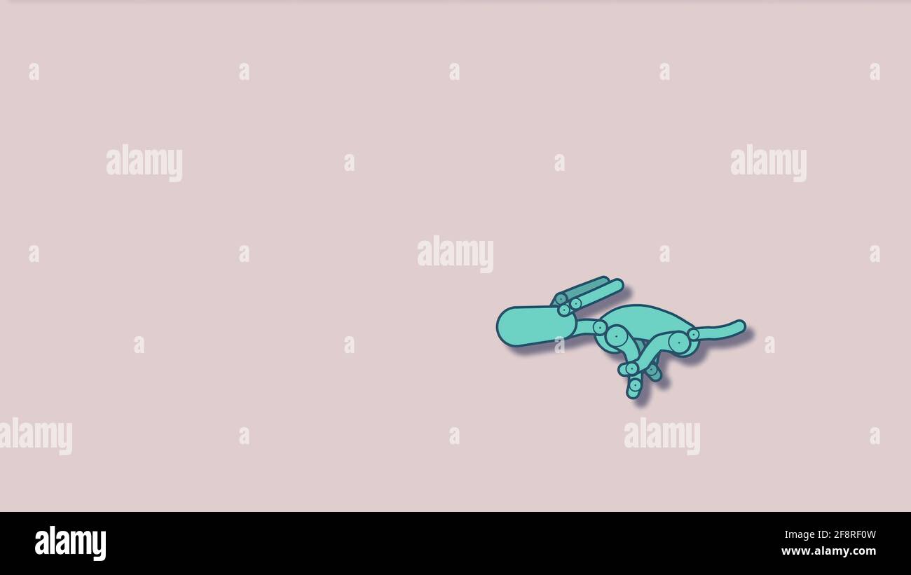 2d cartoon illustration of running dog Stock Photo - Alamy