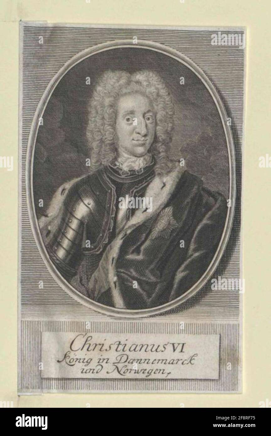 Christian VI., King of Denmark 1721/1750 Stock Photo - Alamy