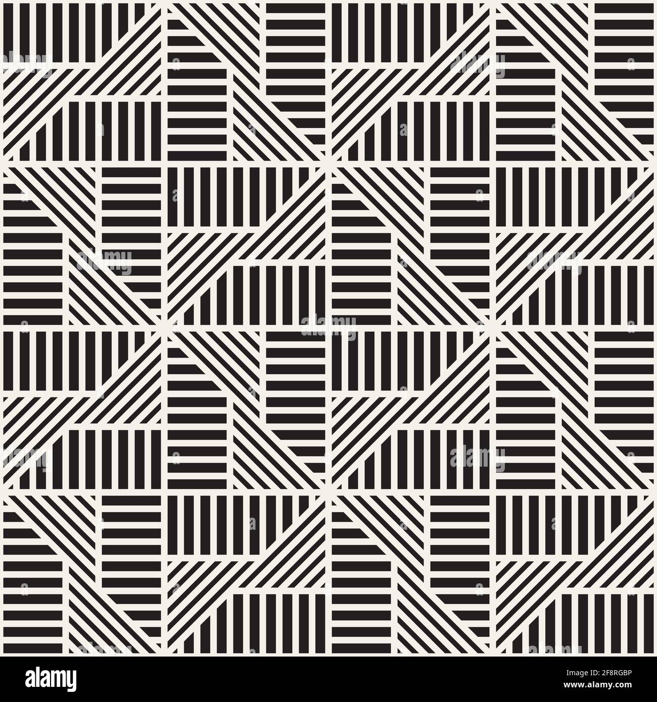 Vector seamless pattern. Repeating abstract background. Black and white geometric design. Modern ...