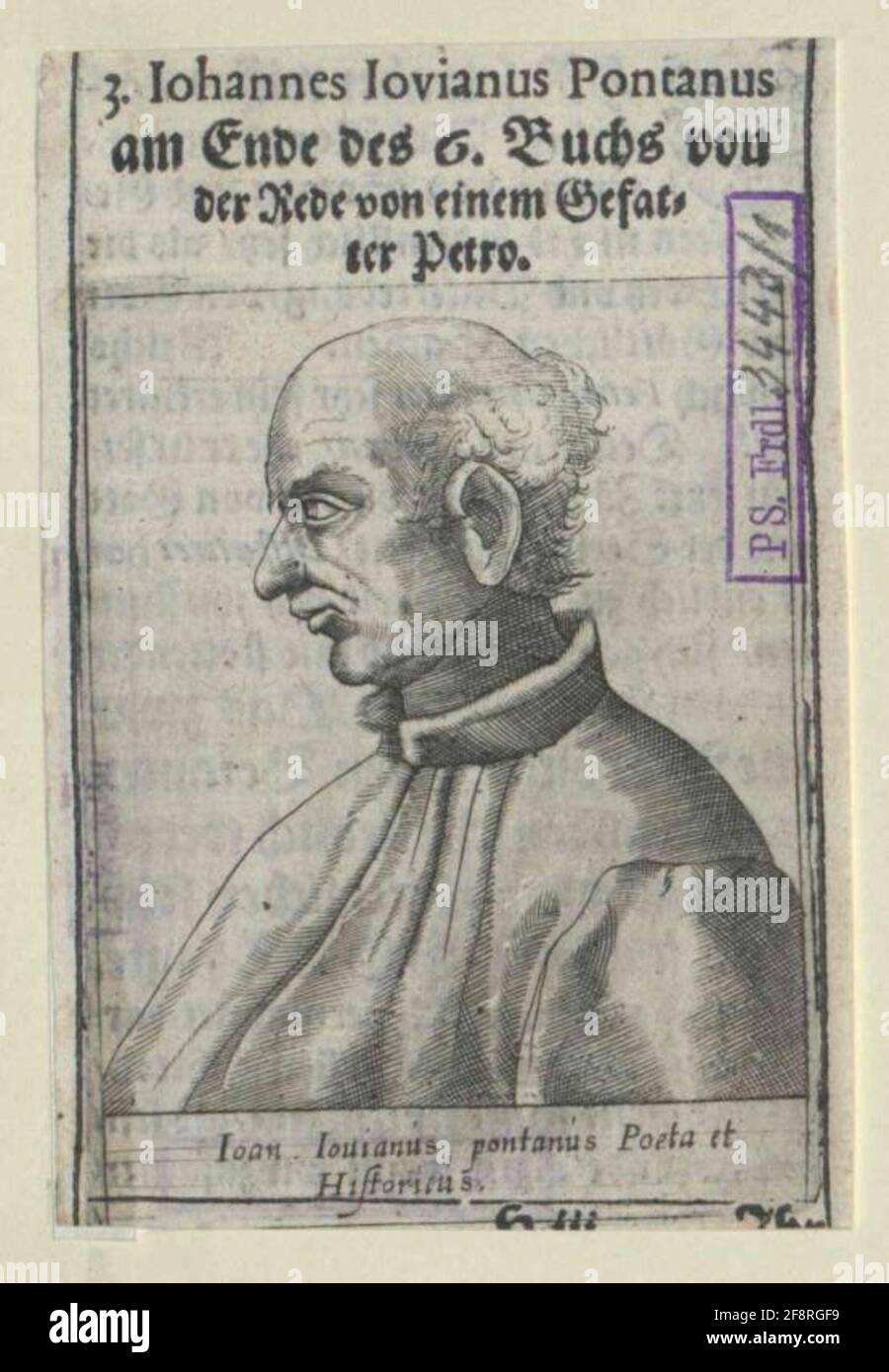 Pontano, Giovanni Gioviano Stock Photo - Alamy